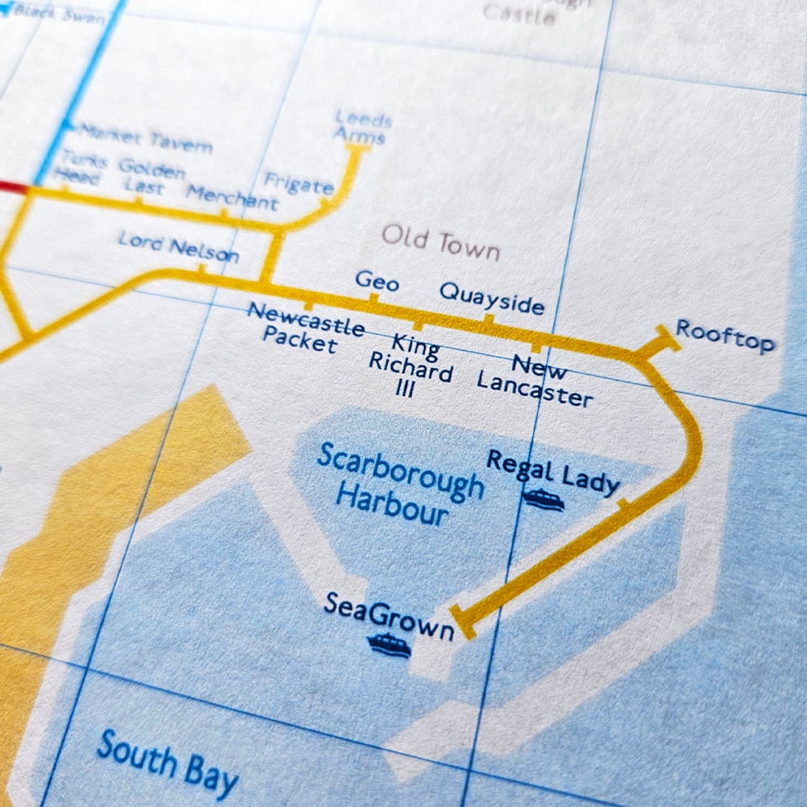 Scarborough Orderaround A3 Pub Map Poster - Etsy