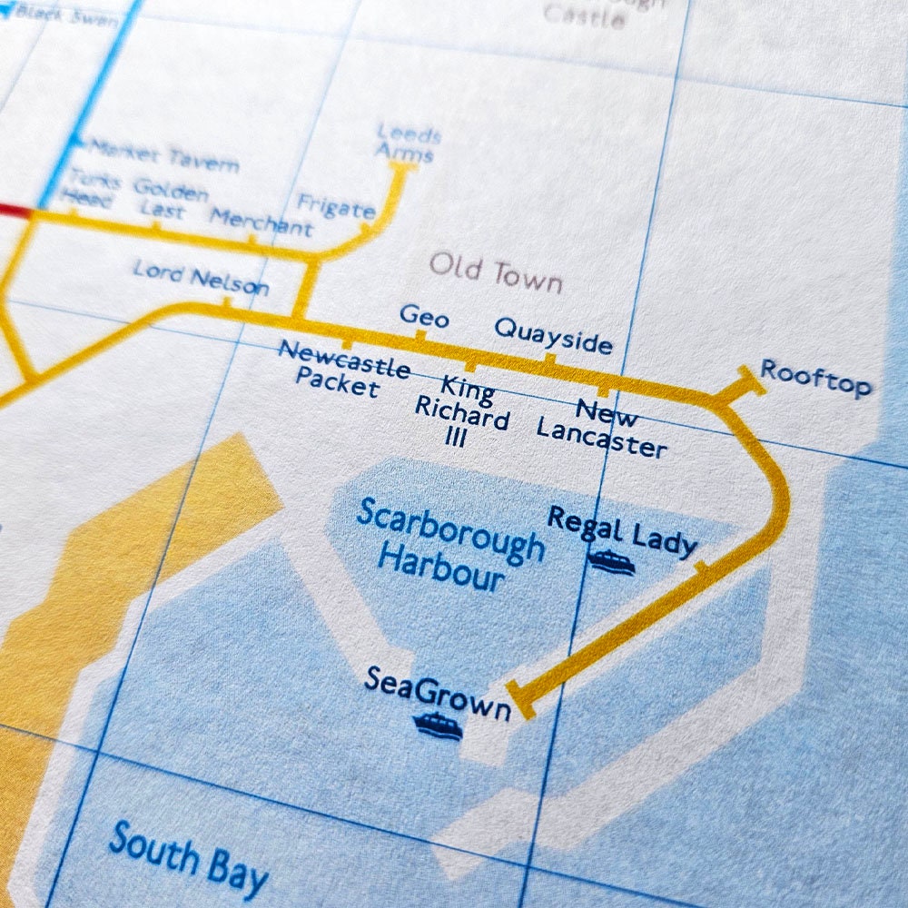 Scarborough Orderaround A3 Pub Map Poster - Etsy