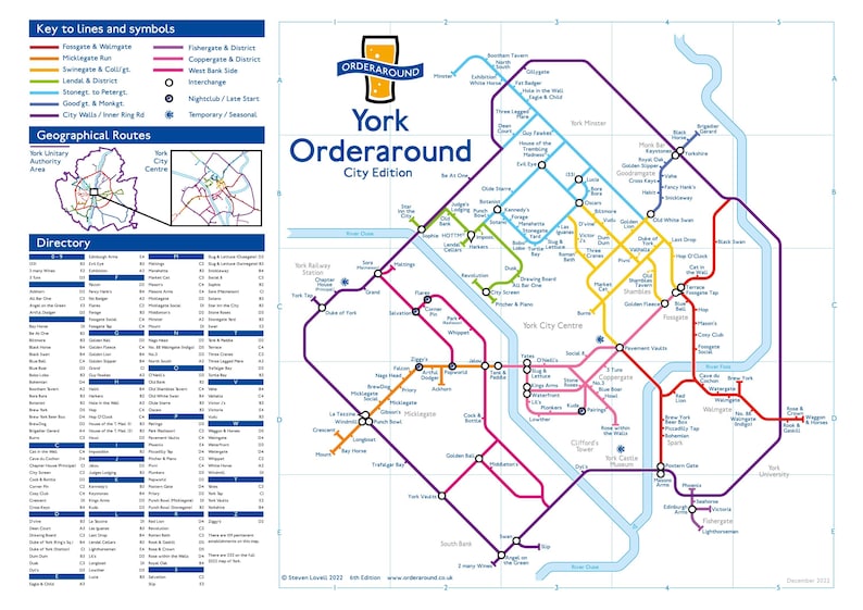 York City Orderaround A3 Pub Map Poster - Etsy