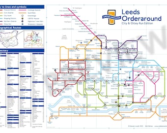 Leeds Orderaround Pub Map Poster. 610 X 915mm - Etsy