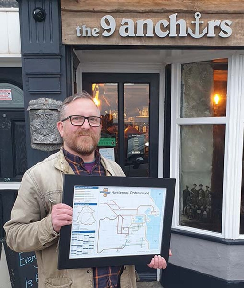 Hartlepool Orderaround A3 Pub Map Poster - Etsy