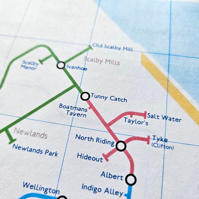 Scarborough Orderaround A3 Pub Map Poster - Etsy