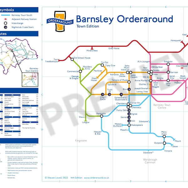 Barnsley Pubs Poster - Etsy