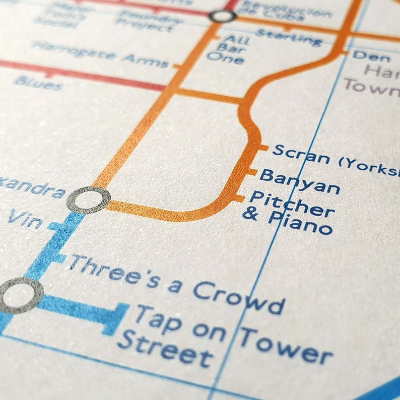 Harrogate Orderaround A3 Pub Map Poster - Etsy