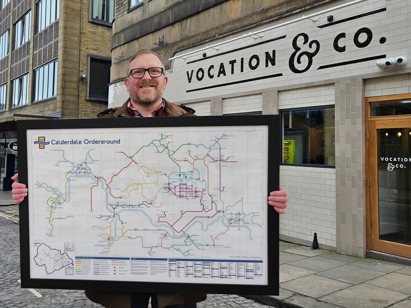 Calderdale Orderaround Pub Map Poster (610 X 915mm) - Etsy