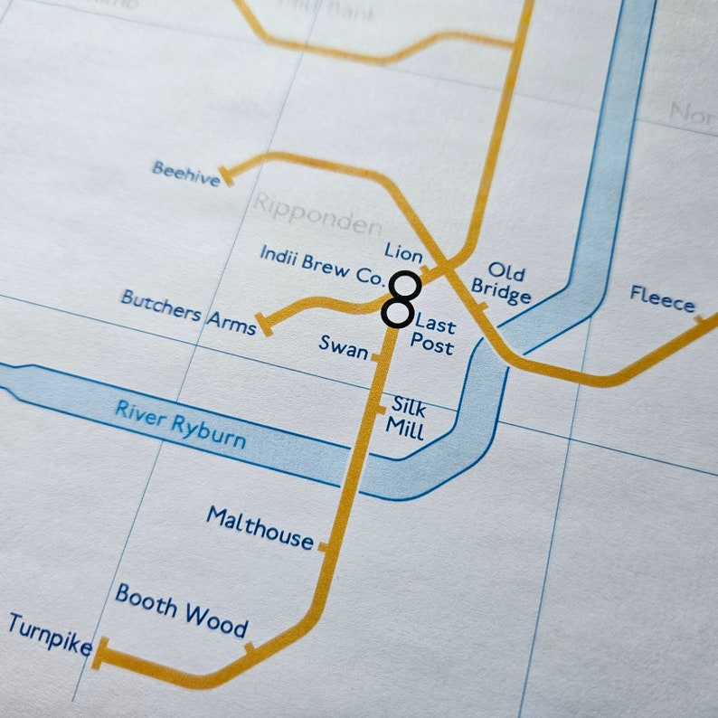 Calderdale Orderaround Pub Map Poster 610 X 915mm - Etsy