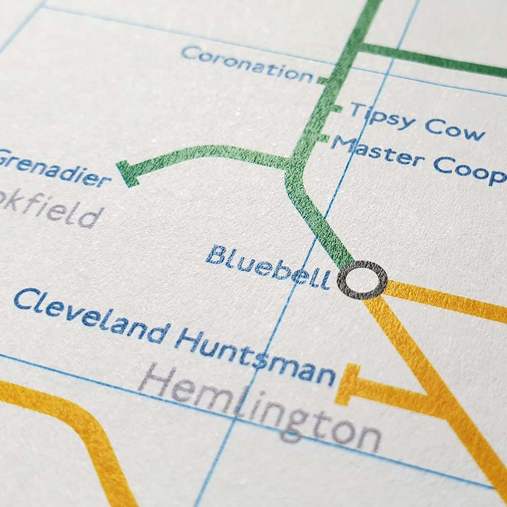 Middlesbrough Orderaround A3 Pub Map Poster - Etsy