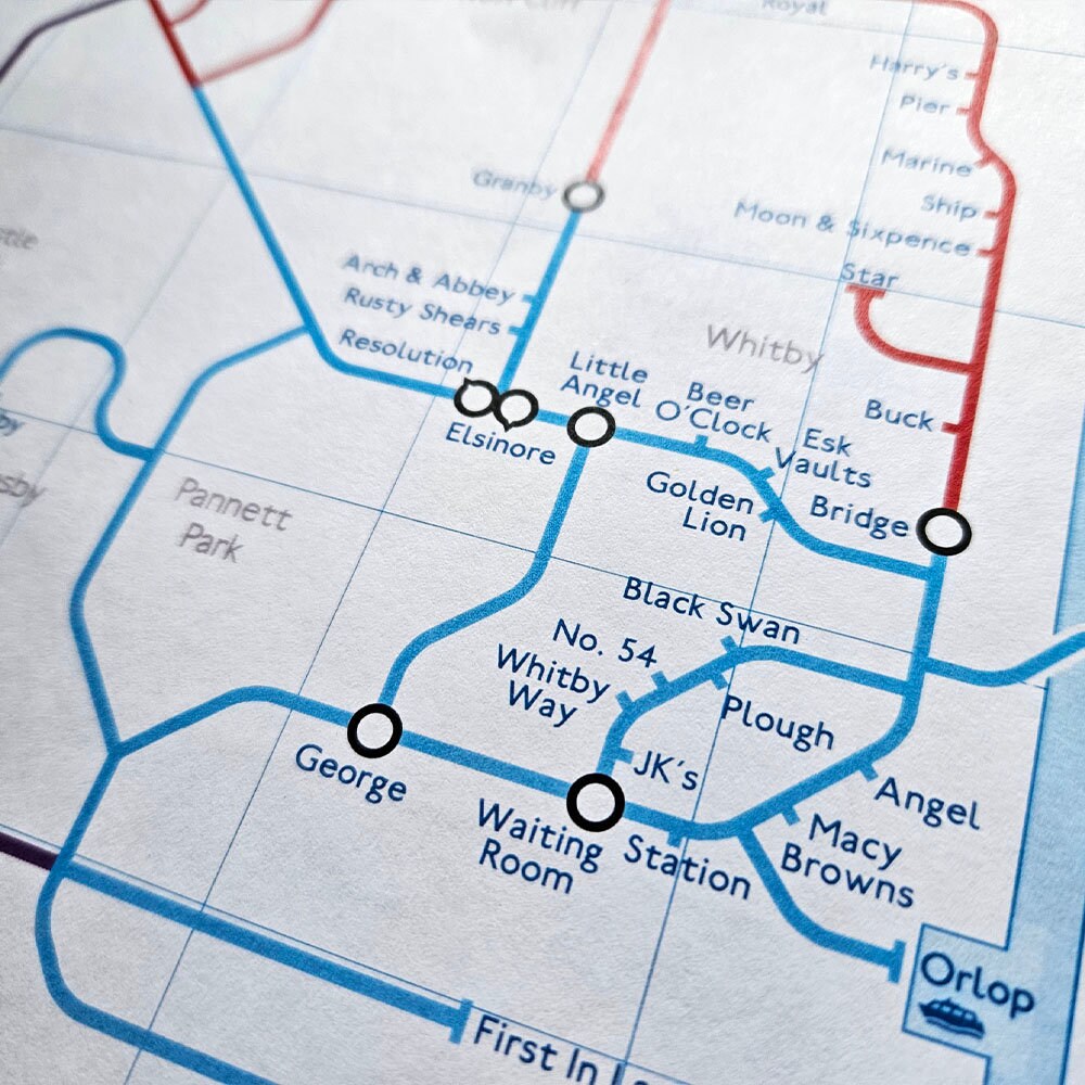 Whitby Orderaround A3 Pub Map Poster - Etsy