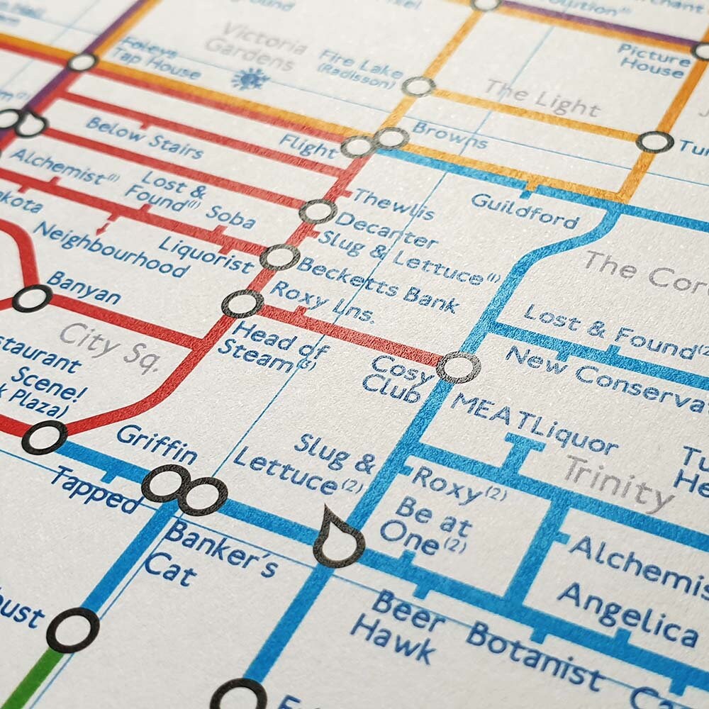 Leeds Orderaround - City & Otley Run Edition" Pub Map Poster - Etsy