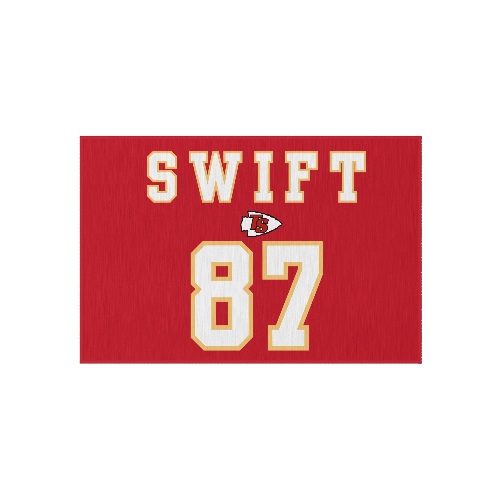 Taylor Swift and Kelce KC Chiefs Game Day Outdoor Rug SWIFT - Etsy
