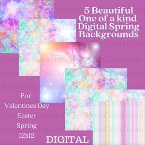Spring Digital PNG High Resolution 5 Unique Beautiful 12x12 One of a ...