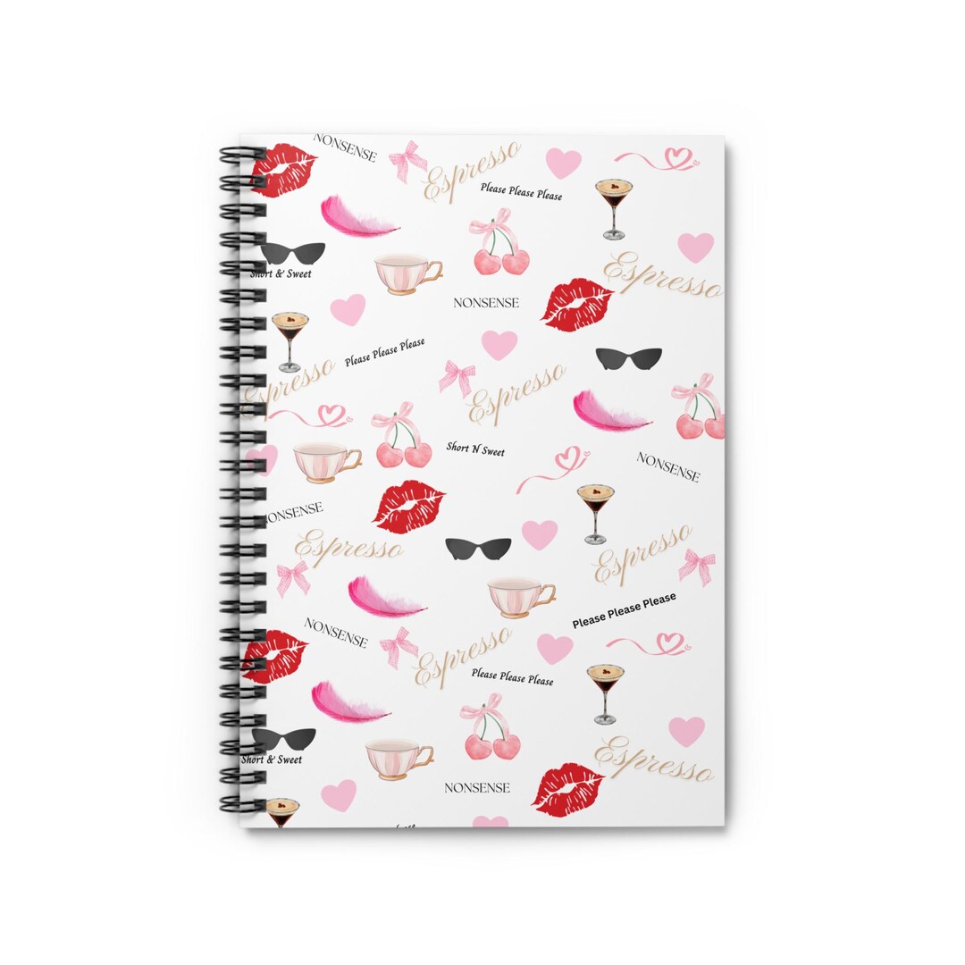 Sabrina Carpenter Spiral Journal Notebook Please Please Please Espresso ...