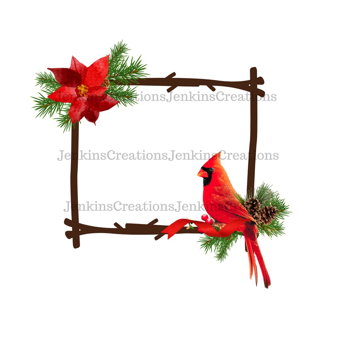 Digital PNG High Resolution Printable Beautiful Christmas Cardinal ...