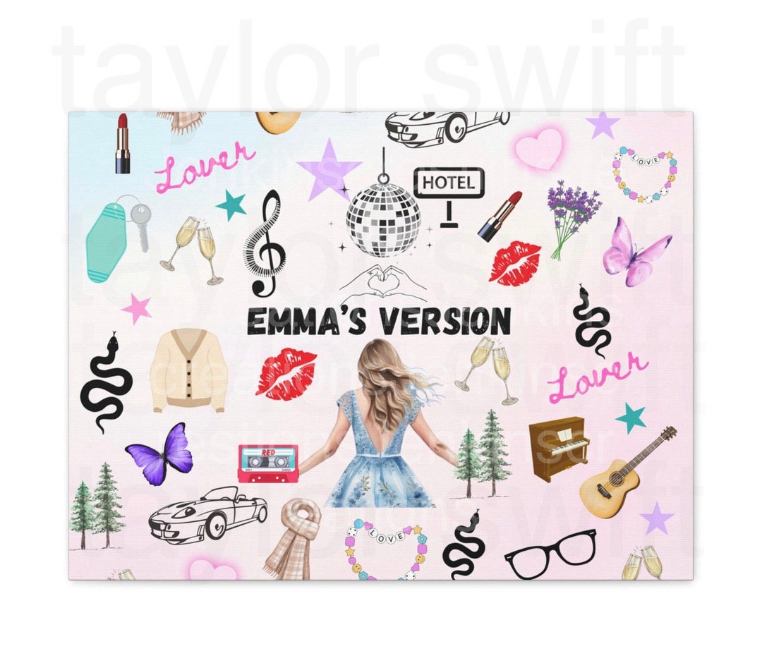 Swifty Eras Themed Canvas Personalized With the Name of Your Choice - Etsy