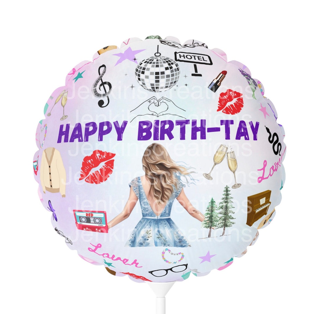 Swifty Birthday Balloon Round Large - Etsy