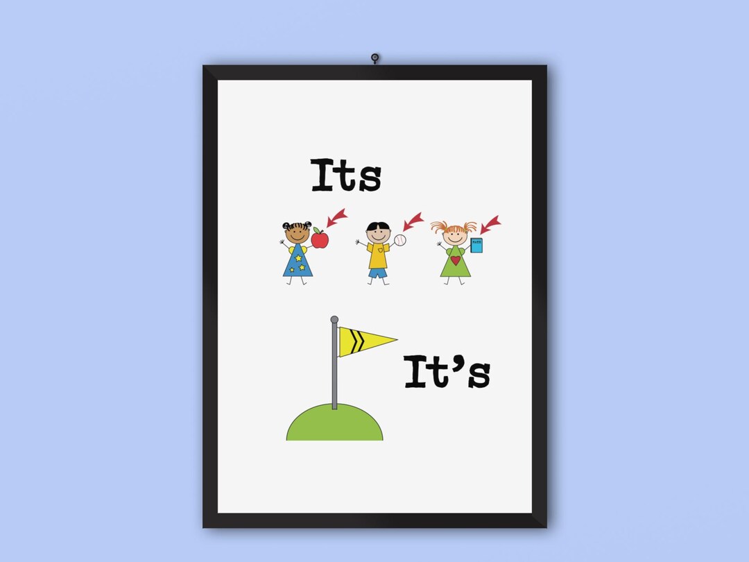 It's Its Grammar Poster Printable Digital Download Commonly Confused ...
