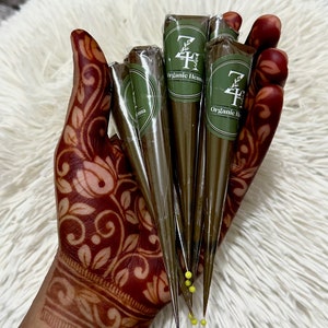 FIVE HENNA CONES/ Organic Henna, All Natural, Hand Made Henna Cone ...