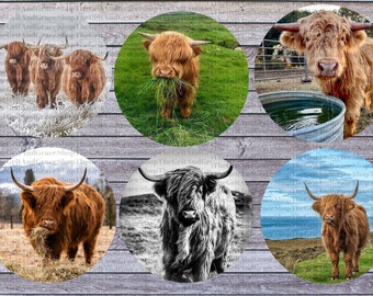 Highland Cow Cardstock Cutouts - Etsy