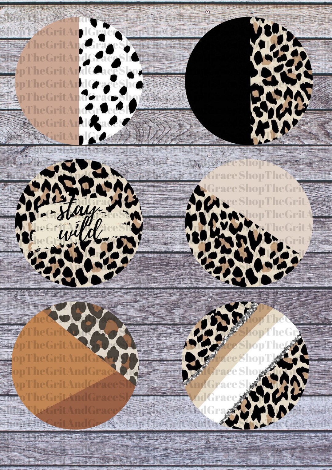 Stay Wild Leopard Cheetah Geometric Cardstock for Car Freshies - Etsy