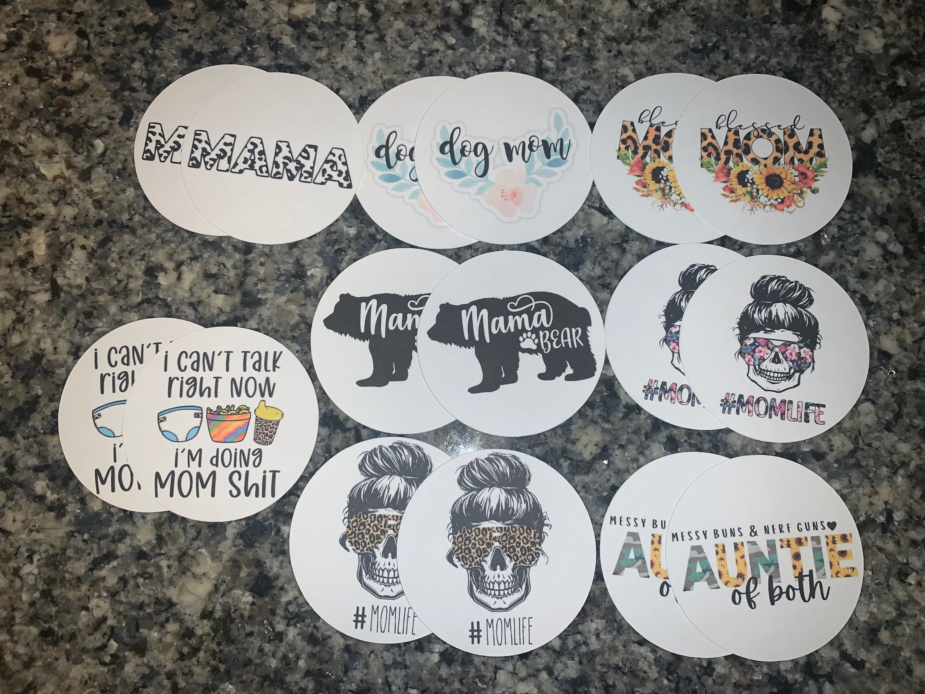 Mom Life Mama Dog Mom Cardstock For Car Freshies | Etsy