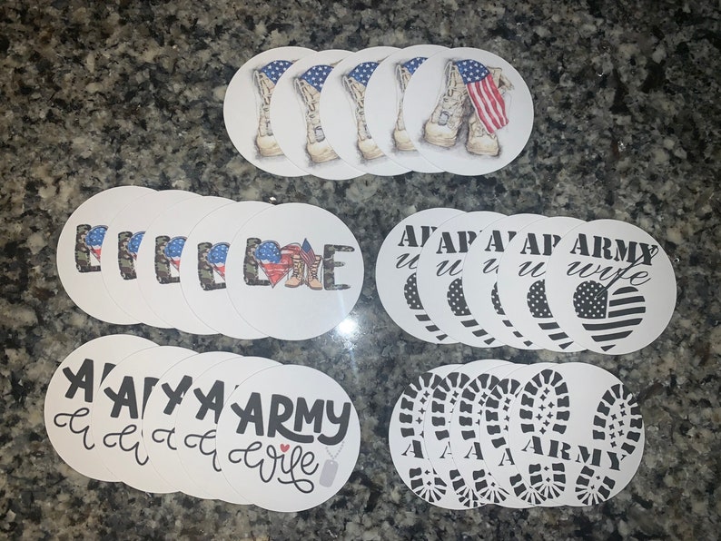 Army Wife American Flag Military Cardstock for Car Freshies | Etsy