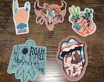 Punchy Western Stickers - Etsy