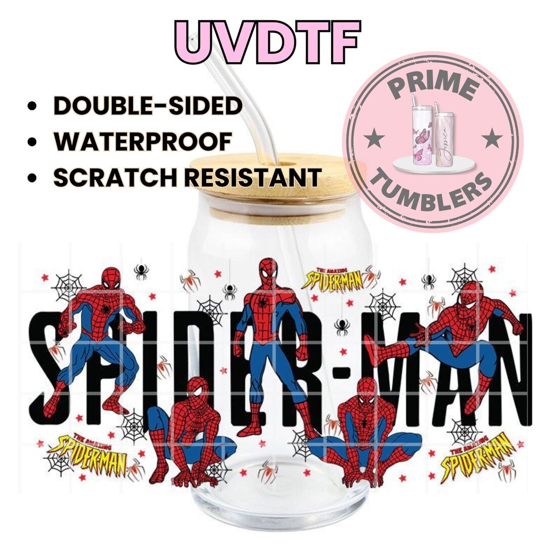 Spiderman Spider Web UVDTF Cup Wrap - Etsy
