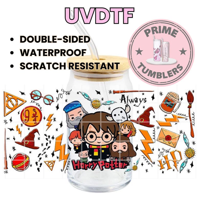 Harry Potter Cartoon UVDTF Cup Wrap - Etsy