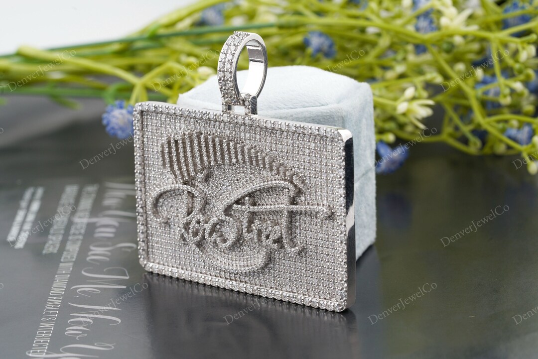 Gold Finish Hustle Hard Hip Hop Diamond Pendant With Rope - Etsy