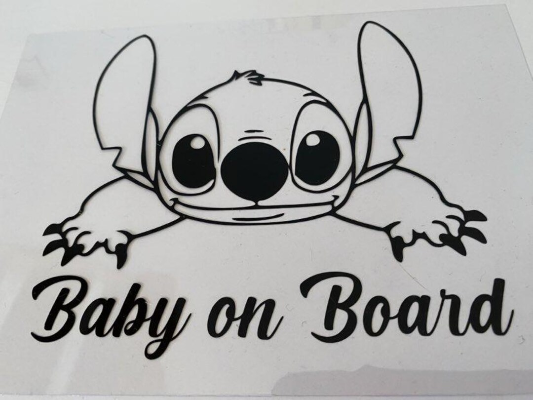 Stitch Car Sticker Car Window - Etsy