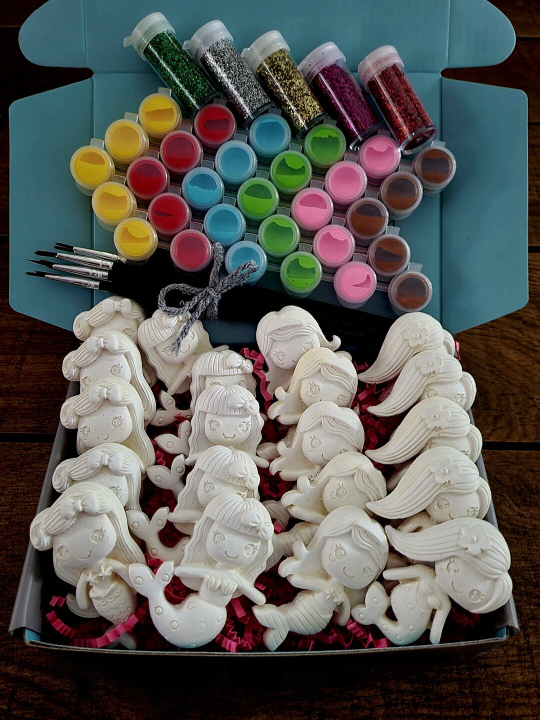 DIY Mermaid Magnet Painting Kit: Kids Party Activity, Resin Mermaids - Etsy