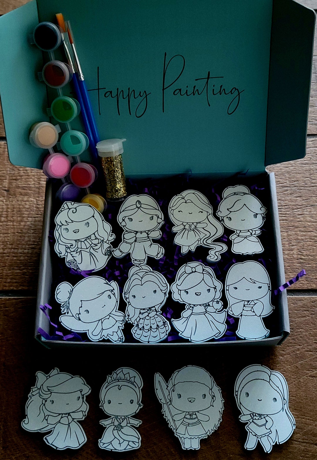 Princess Painting Box/princess Party Favor/princess Gift Idea/gift Idea ...