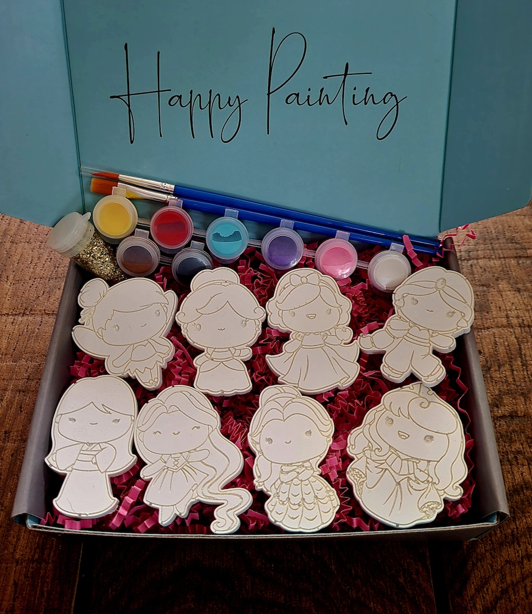 Princess Painting Box/princess Party Favor/princess Gift - Etsy