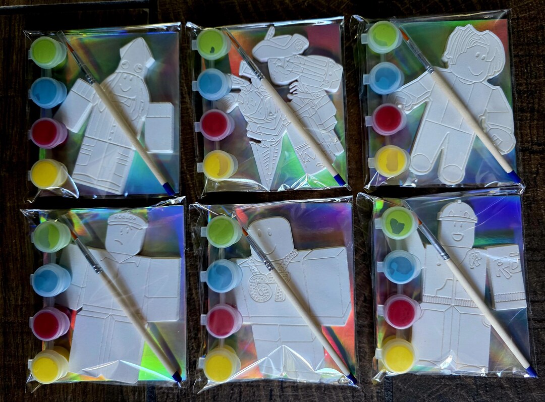Roblox Painting Party Favor Kit: Resin Molds, Brush & Paints - Etsy