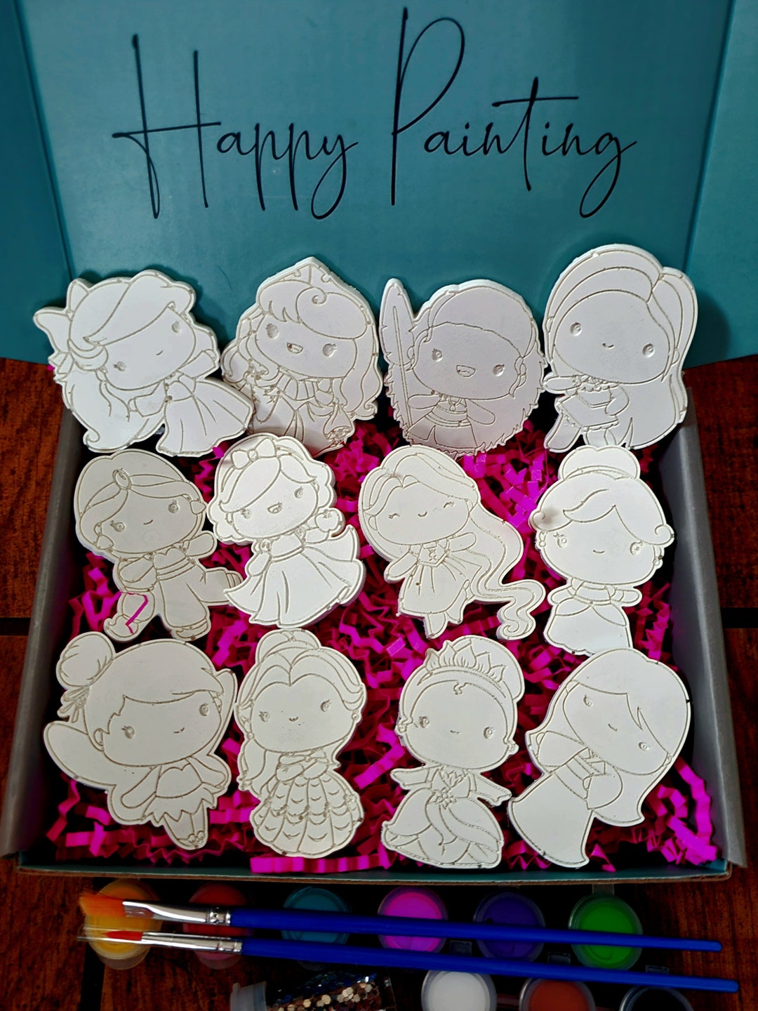 Princess Painting Box/princess Party Favor/princess Gift - Etsy