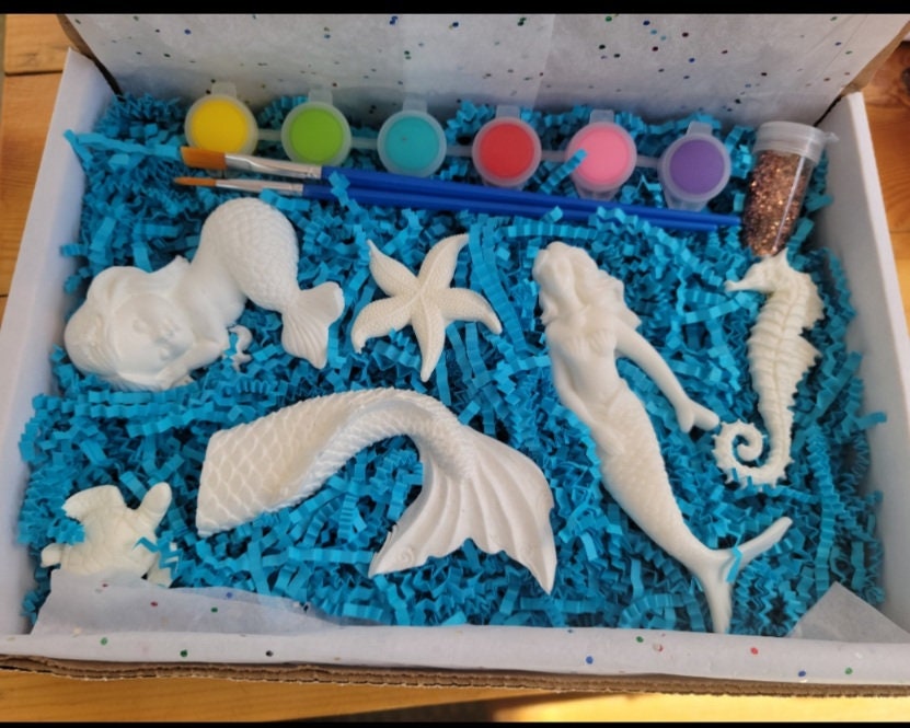Mermaid Painting Kit/Mermaid Gift Idea/Mermaid Party/Gift for | Etsy