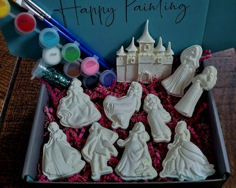 Princess Painting Kit/diy Princess Magnet/princess Party/gift for ...