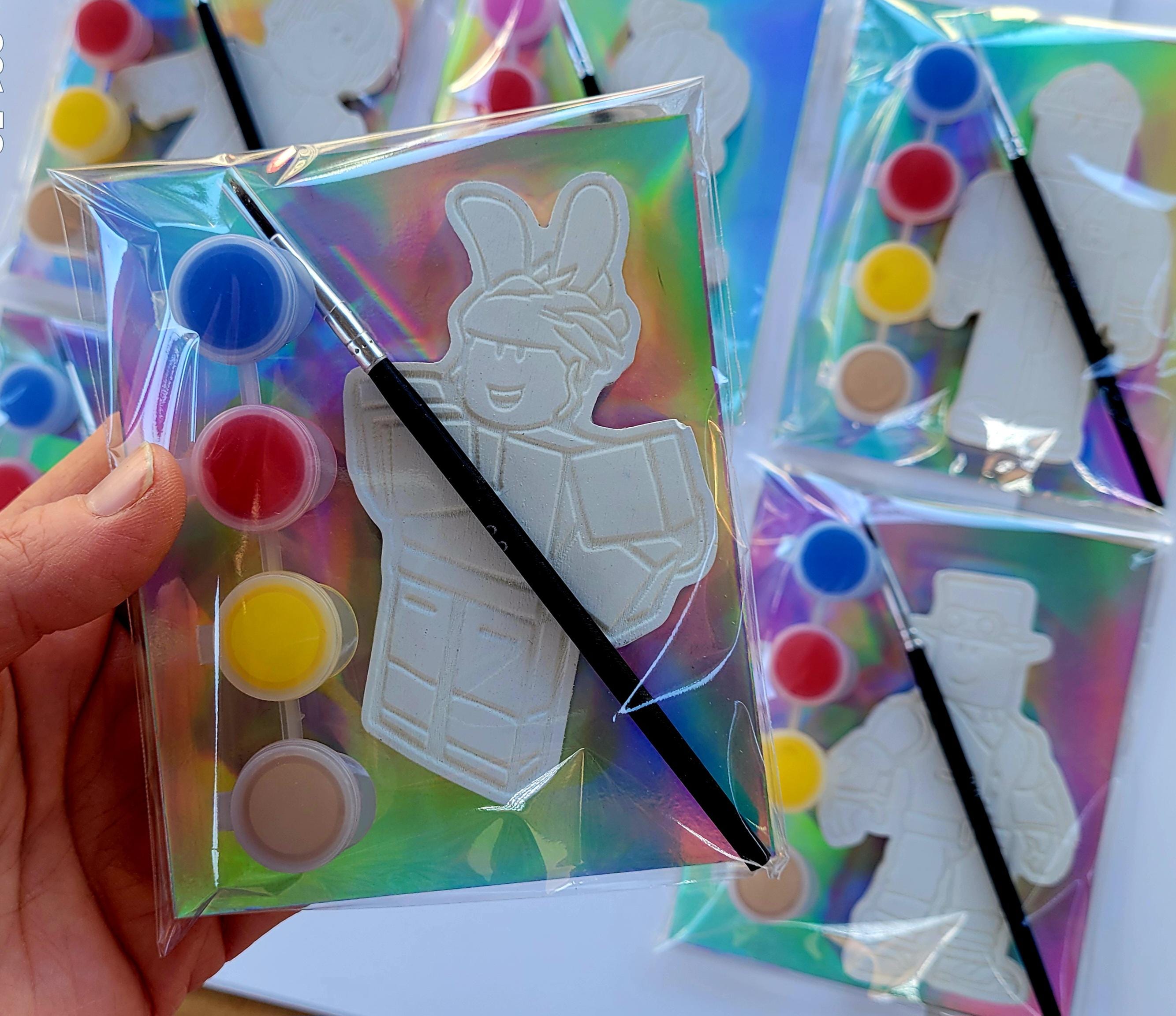 Roblox Painting Party Favor Kit: Resin Molds, Brush & Paints - Etsy