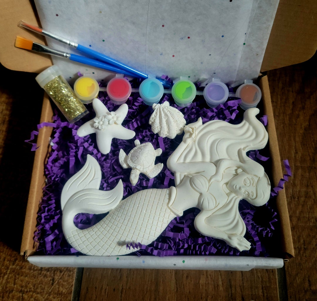 Mermaid Painting Kit/mermaid Gift Idea/mermaid Party/gift for - Etsy