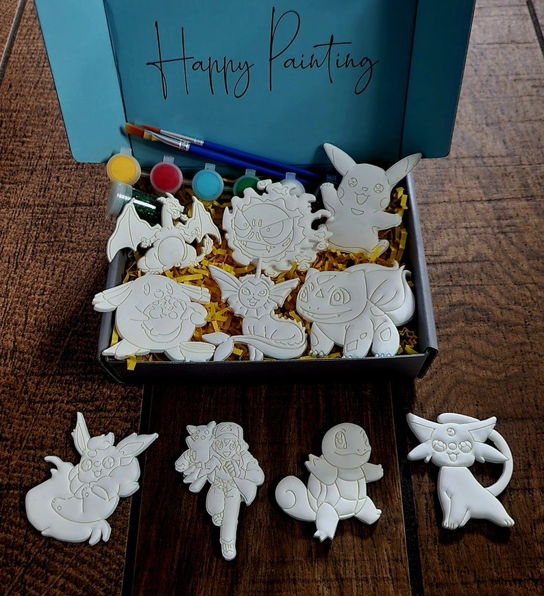 Pokemon Painting Kit/pokemon Gift Idea/pokemon Party/gift for - Etsy