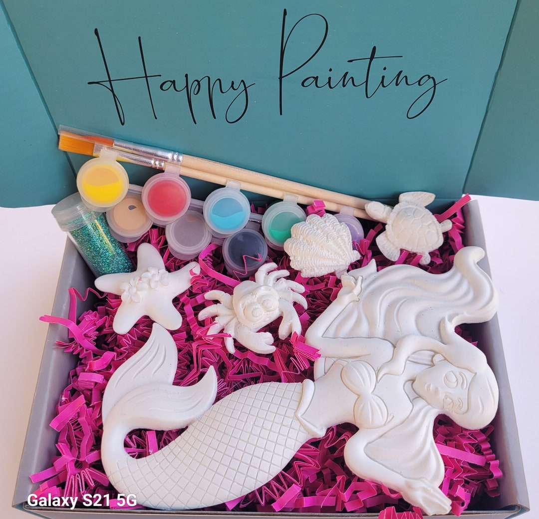 Mermaid Painting Kit/mermaid Gift Idea/mermaid Party/gift for Toddler ...