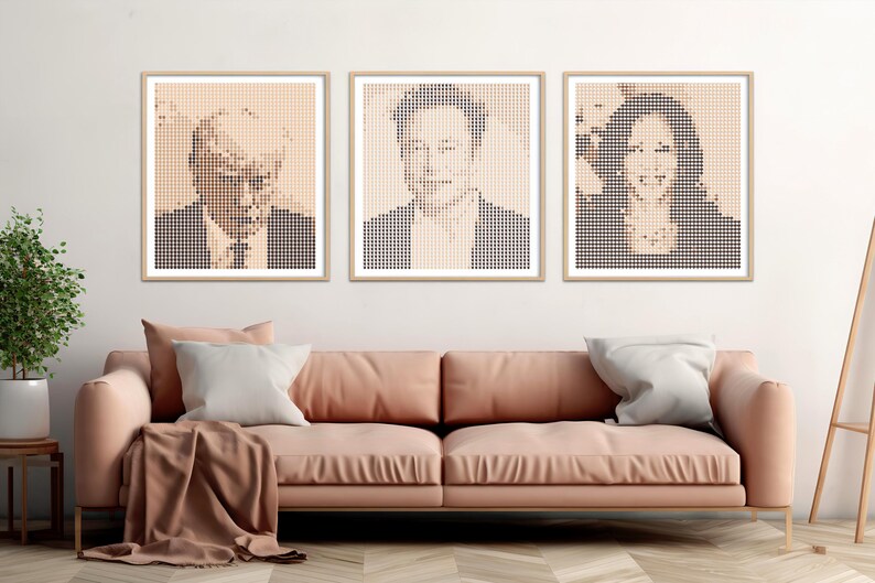 Emoji Mosaic of Kamala Harris Thumbs Down Emoji Edition Giclée Print ...