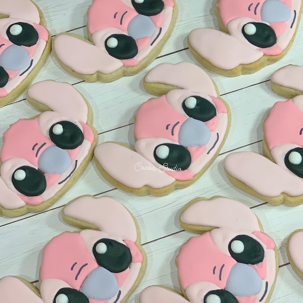 Stitch and Angel Sugar Birthday Cookies - Etsy