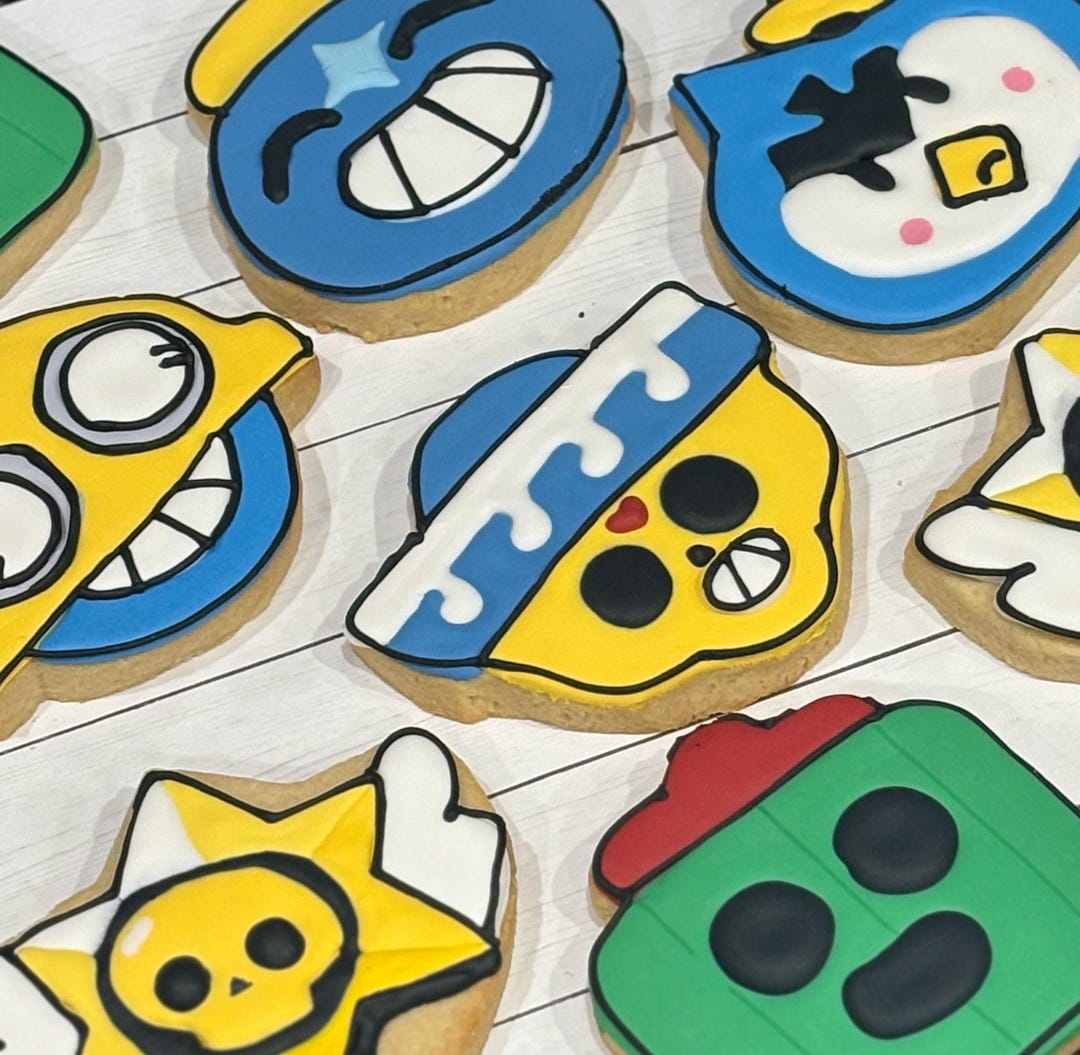 Brawl Stars Themed Cookies - Brawl Stars Sugar Cookies - Brawl Stars ...