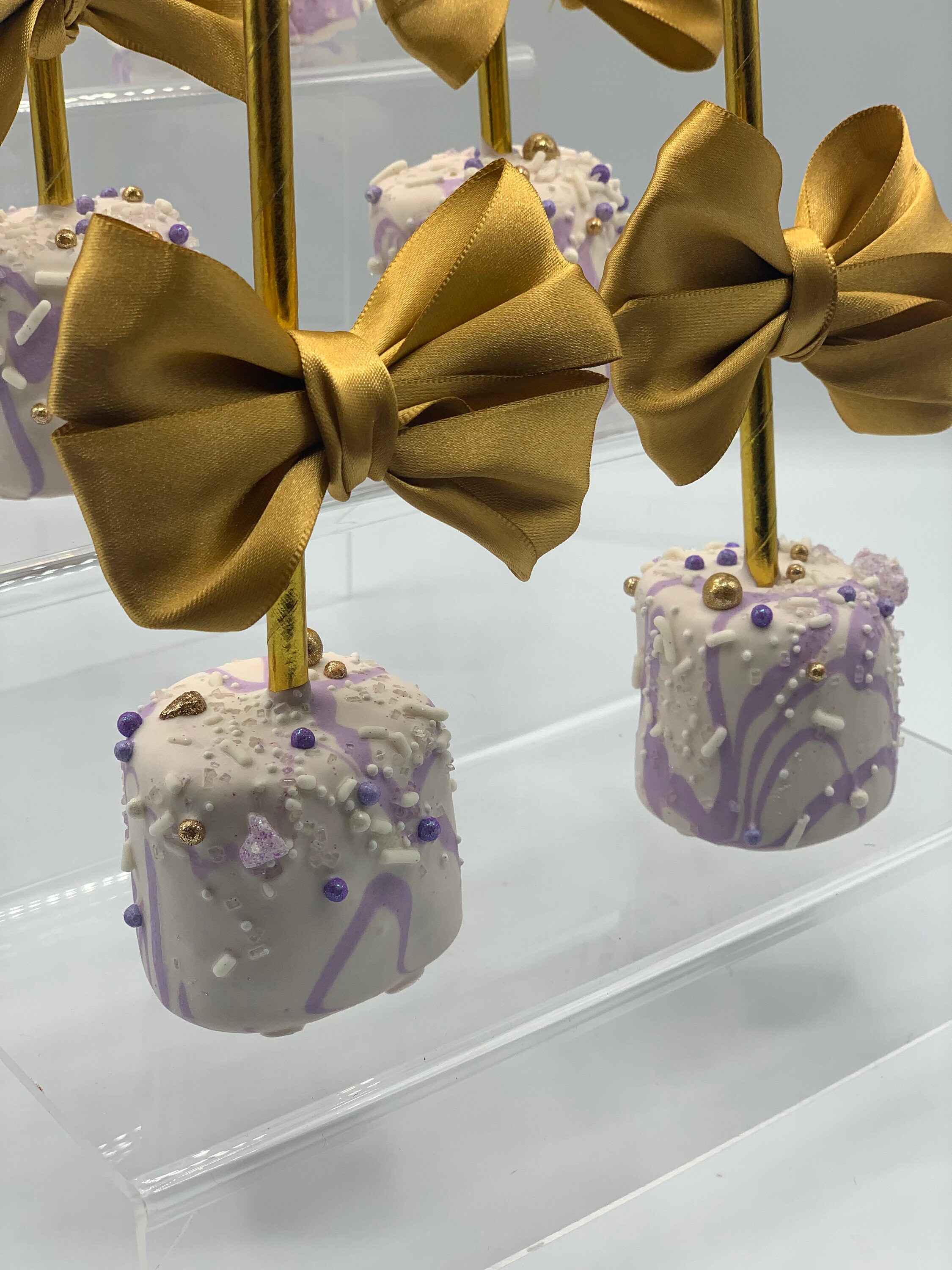 12 Treat Bows Rice Krispie Bows Cake Pop Bows Cakesicles | Etsy