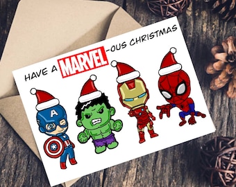Spider Man Christmas Card - Etsy