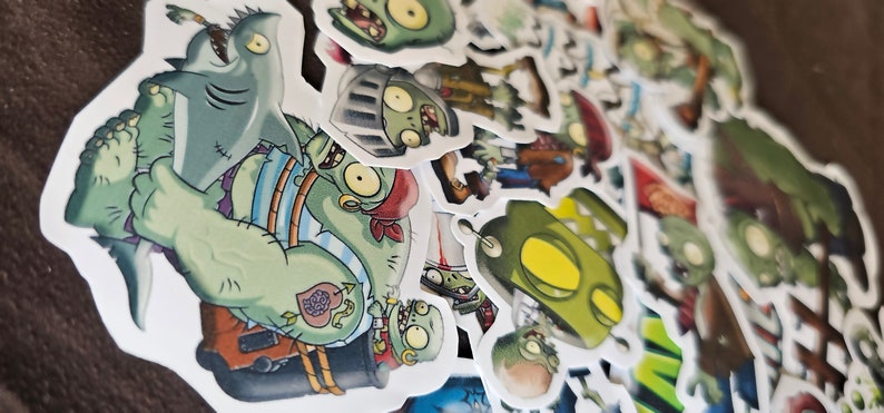 Plants Vs Zombies Stickers, Zombies Only Pack of 33, Stickers for Kids ...