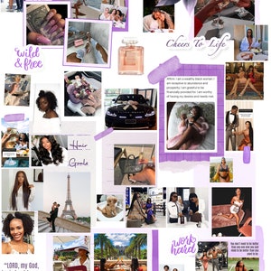 Custom Vision Board ,dream Board, Made Out of Pictures and Quotes ...