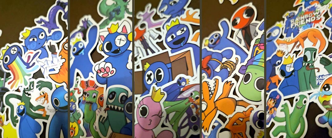 Rainbow Friends Stickers Pack of 10 , Stickers for Kids - Etsy
