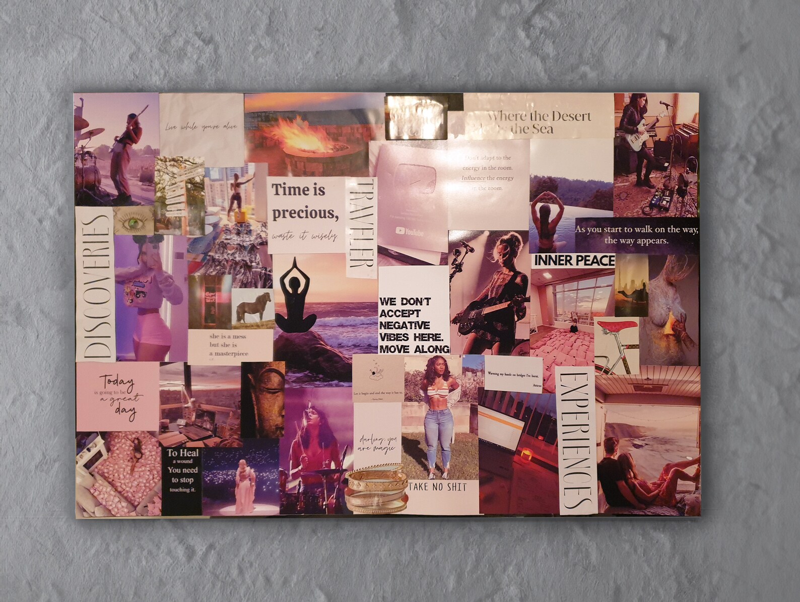 Custom Vision Board ,dream Board, Made Out of Pictures and Quotes ...
